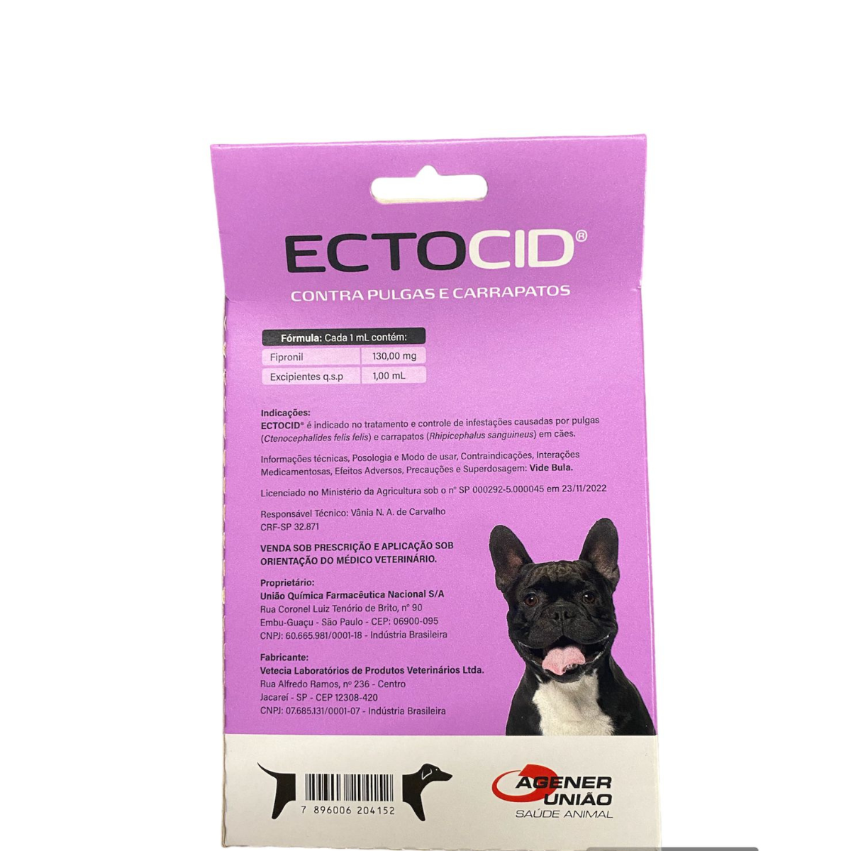 Ectocid Spot On 1,34ml Para Cães de 10 a 20kg - O seu pet shop no Rio ...