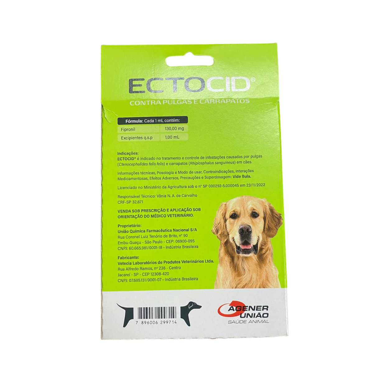 Ectocid Spot On 2,68ml Para Cães de 20 a 40kg - O seu pet shop no Rio ...