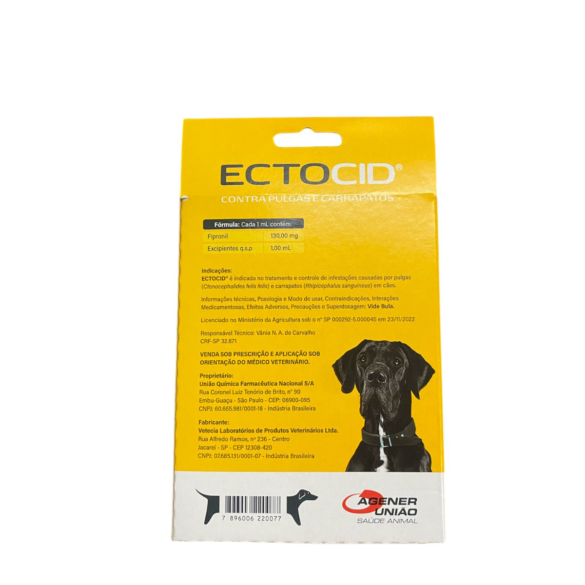 Ectocid Spot On 4,02ml Para Cães Acima de 40kg - O seu pet shop no Rio ...