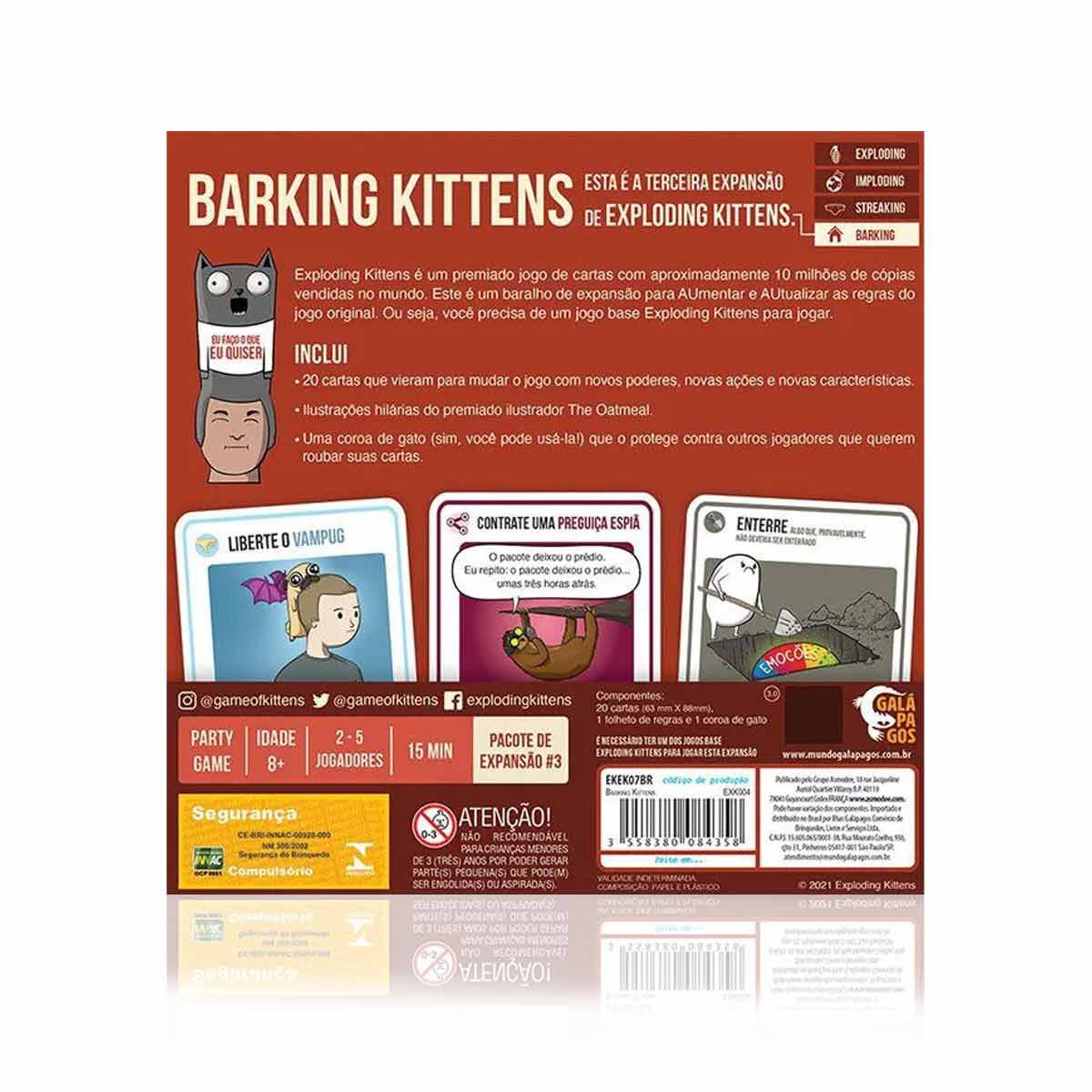 Exploding Kittens Barking Kittens (Expansão) - ShopDG - Sua Loja de ...