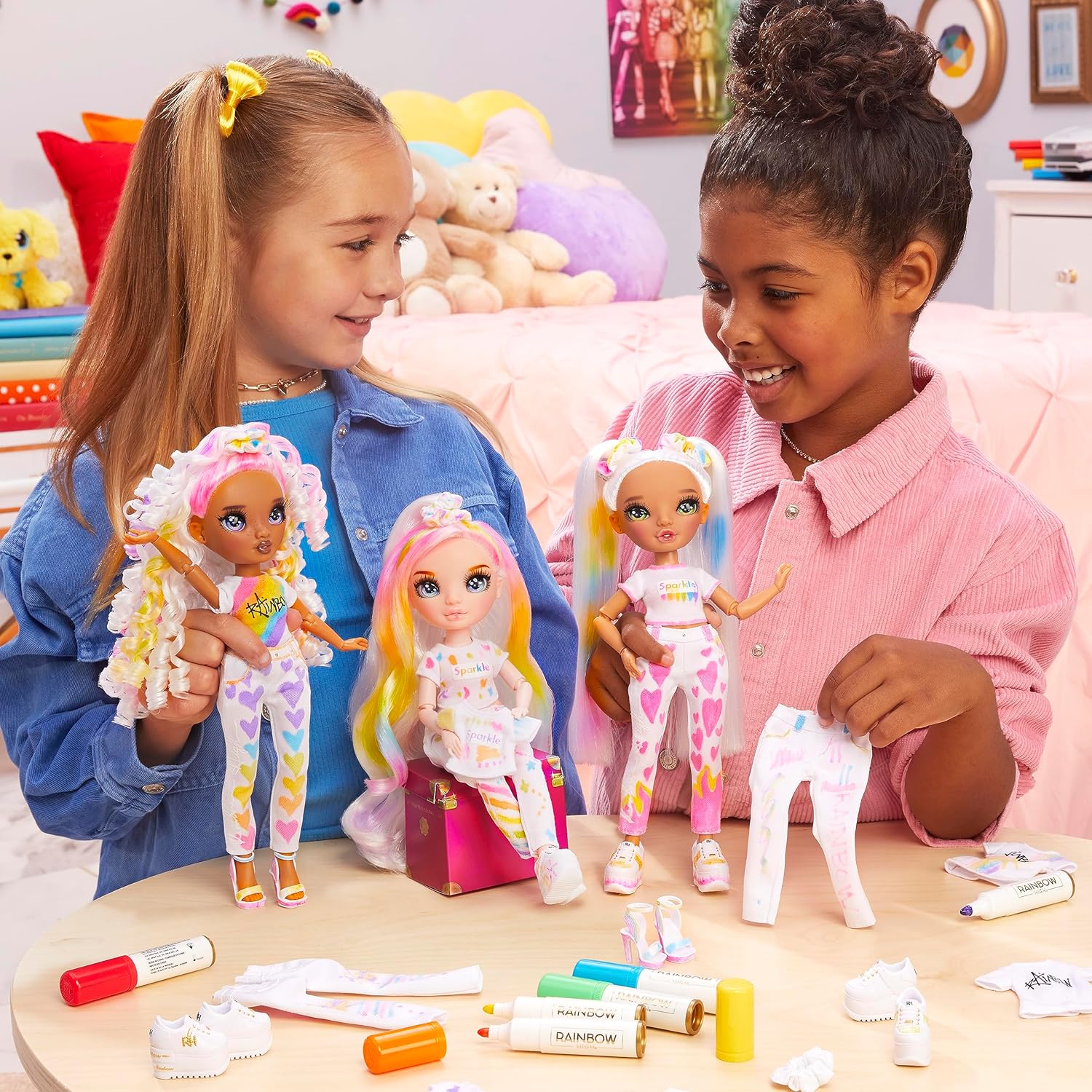 Boneca Rainbow High Color & Create Olhos Azuis - Bricks4Fun