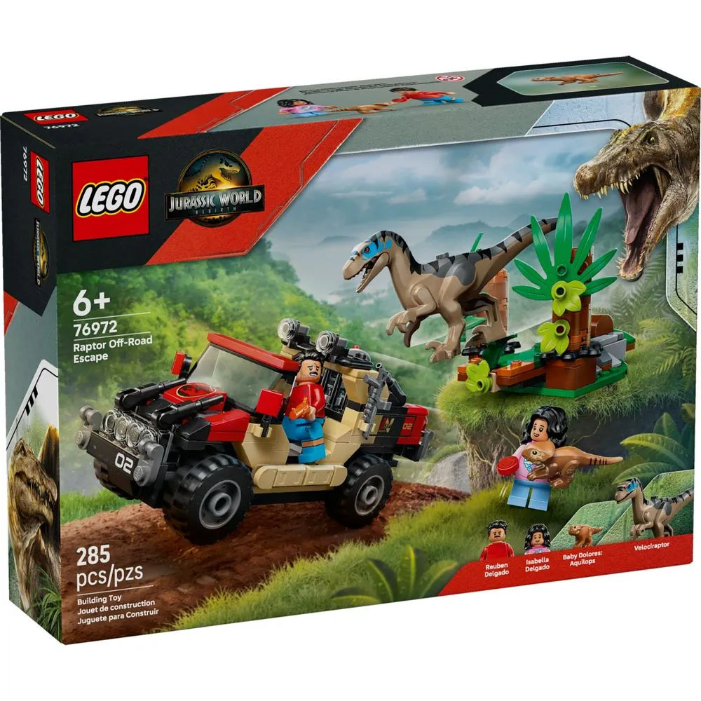 LEGO 76972 Jurassic World - Raptor Off-Road Escape - Bricks 4Fun