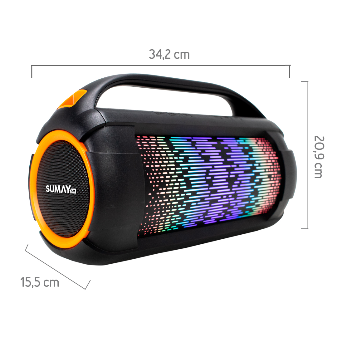 Caixa de Som Portátil 4” *2 – 3Ω Bluetooth e TWS 60W RMS- FIREBOX ...