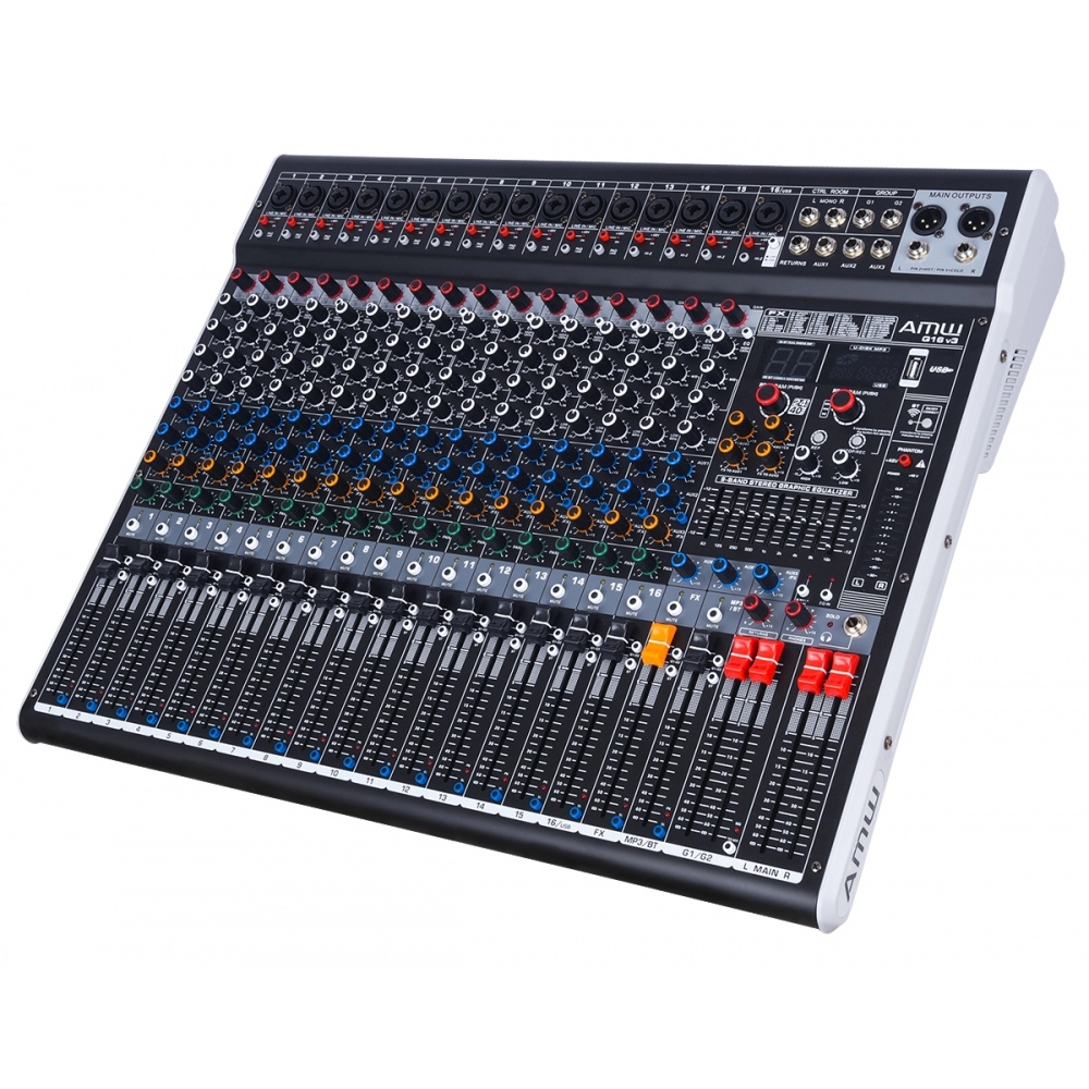 Q16 v3 Mesa de Som 16 Canais Combo 99 Efx Dsp 2 Aux Hi-Z Interface USB ...