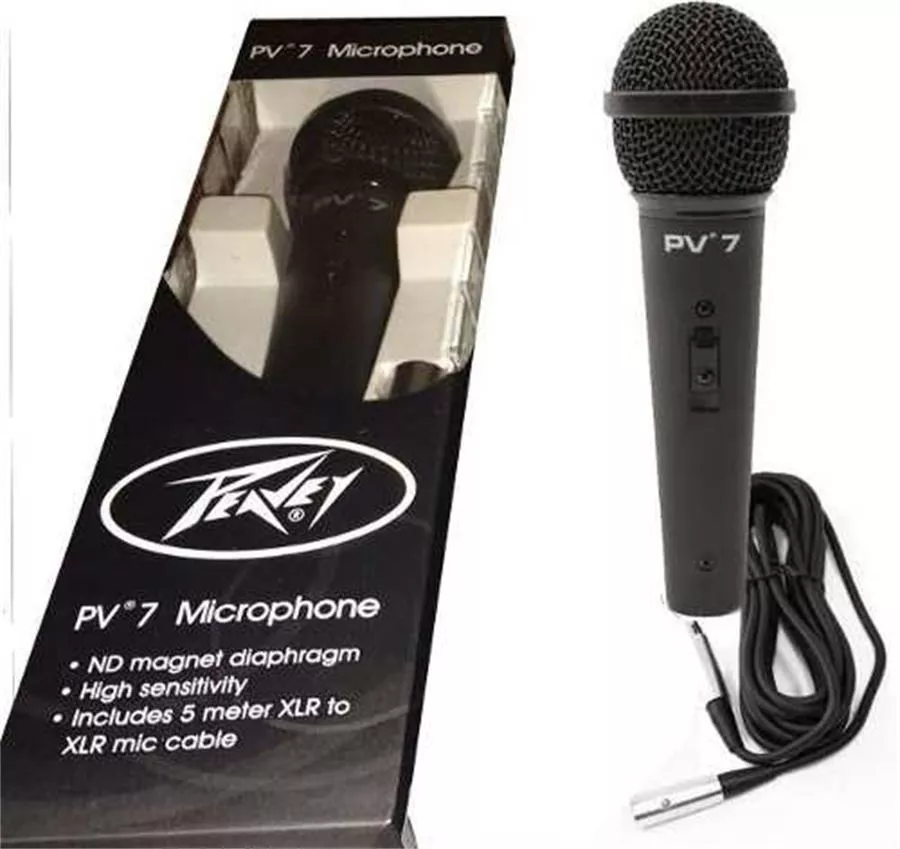 Microfone Dinâmico Cardióide PV7 -PV 7 - PEAVEY - Hábito Áudio - Equipamentos de Som Profissional