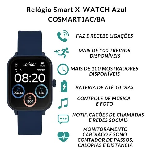 Relógio Smartwatch Condor COSMART1AC/8A - RELOGIOS M6