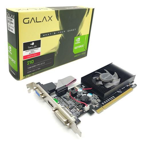 Placa de Video Galax Geforce GT 210 1gb Ddr3 64 Bits Dvi/hdmi/vga - LOW Profile - 21ggf4hi00np ...