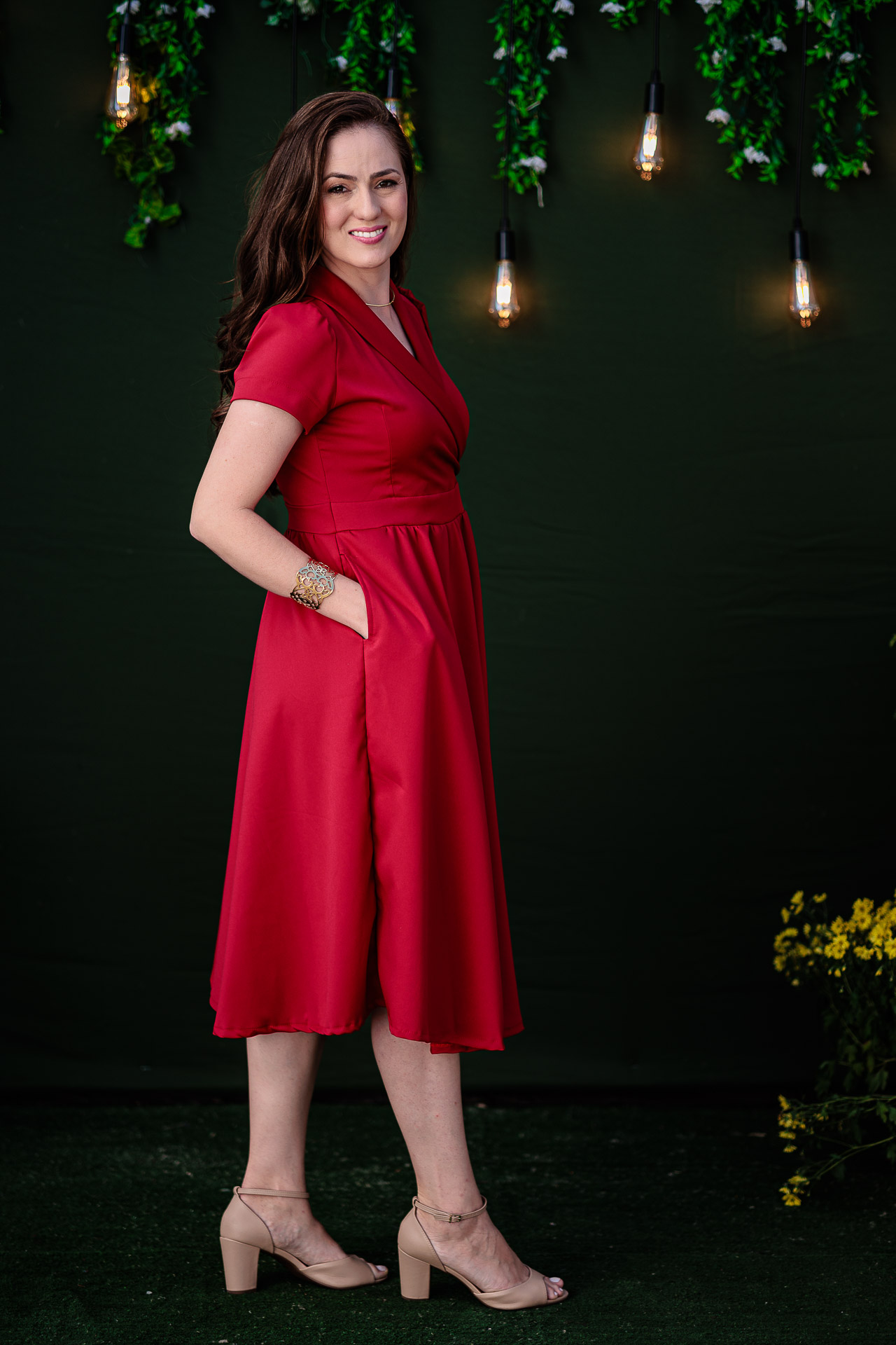 Vestido Vermelho Marsala Social - SINGELA VESTE