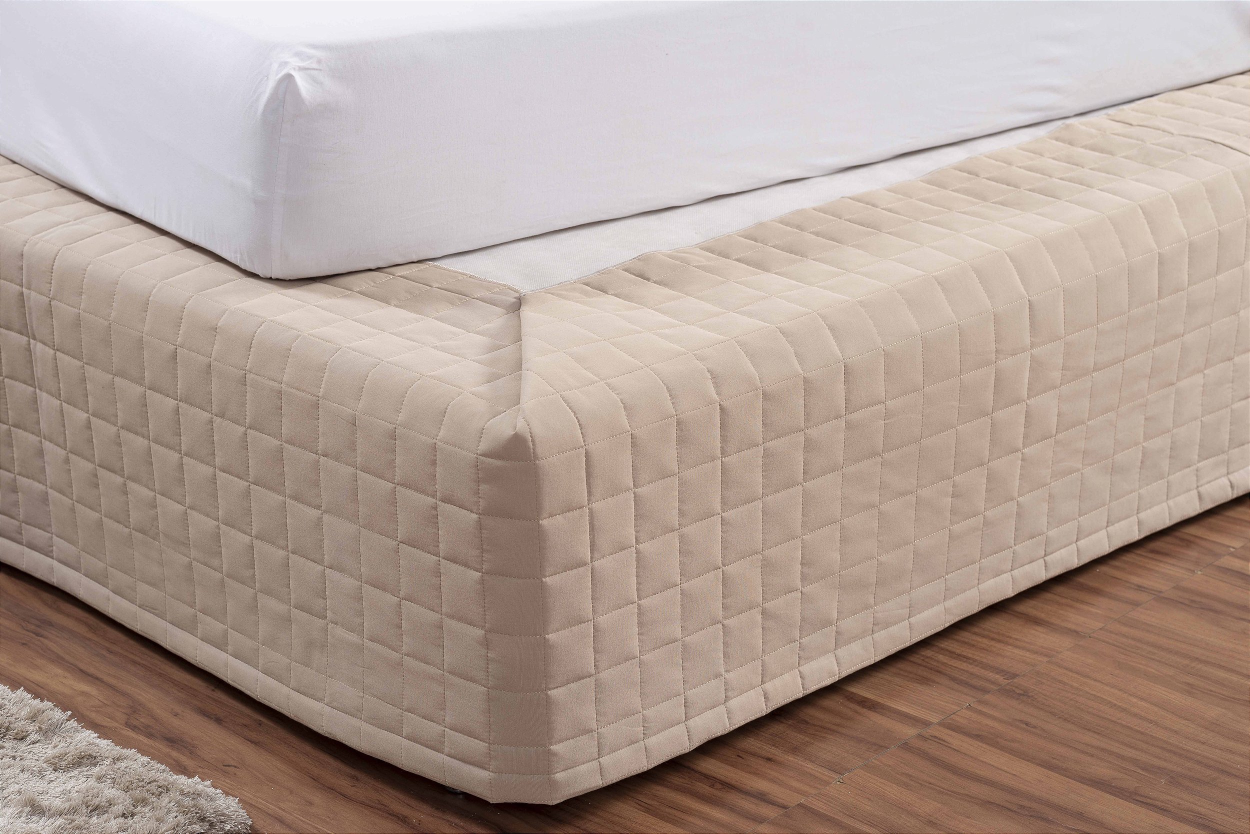 Saia box para cama Solteiro - Matelassada com Tampão - Prince enxovais para hotelaria