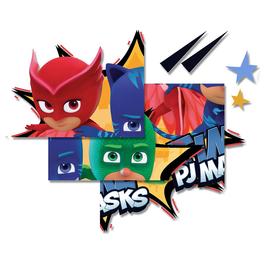 Painel Decorativo 106x98cm Festa PJ Masks 01 Unidade Regina - Rizzo Balões