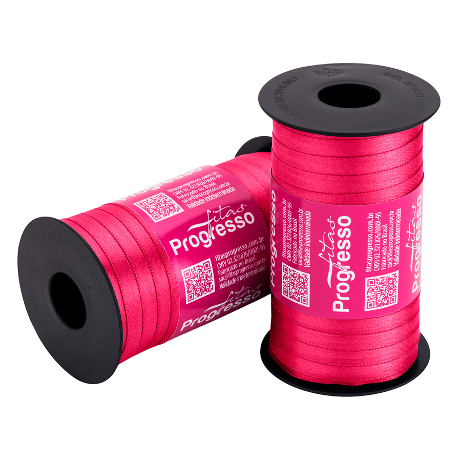 Fita de Cetim 7mm nº1 - 100m Cor 2055 Rosa Amaranto - 1 unidade - Fitas ...