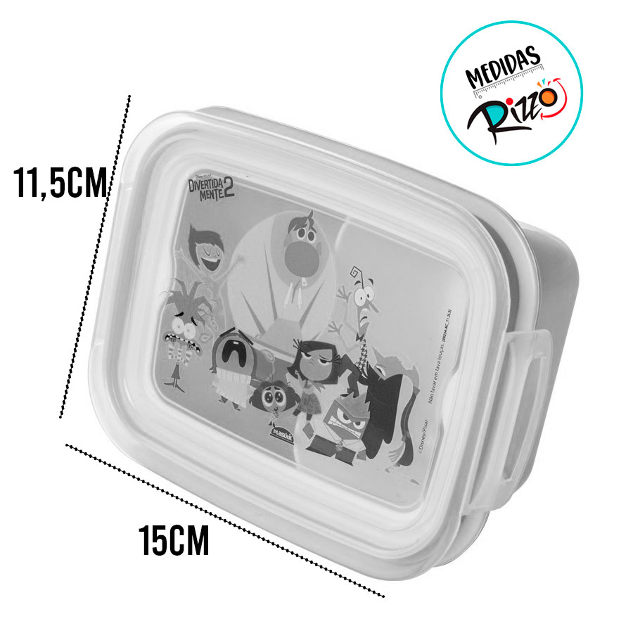 Marmita Hermética com Divisória - Divertidamente - 630ml - 1 unidade - Disney Original - Rizzo ...