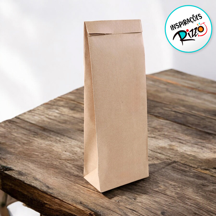 Saco de Papel Kraft para Garrafa - 38x13x8cm - 10 unidades - Cromus ...