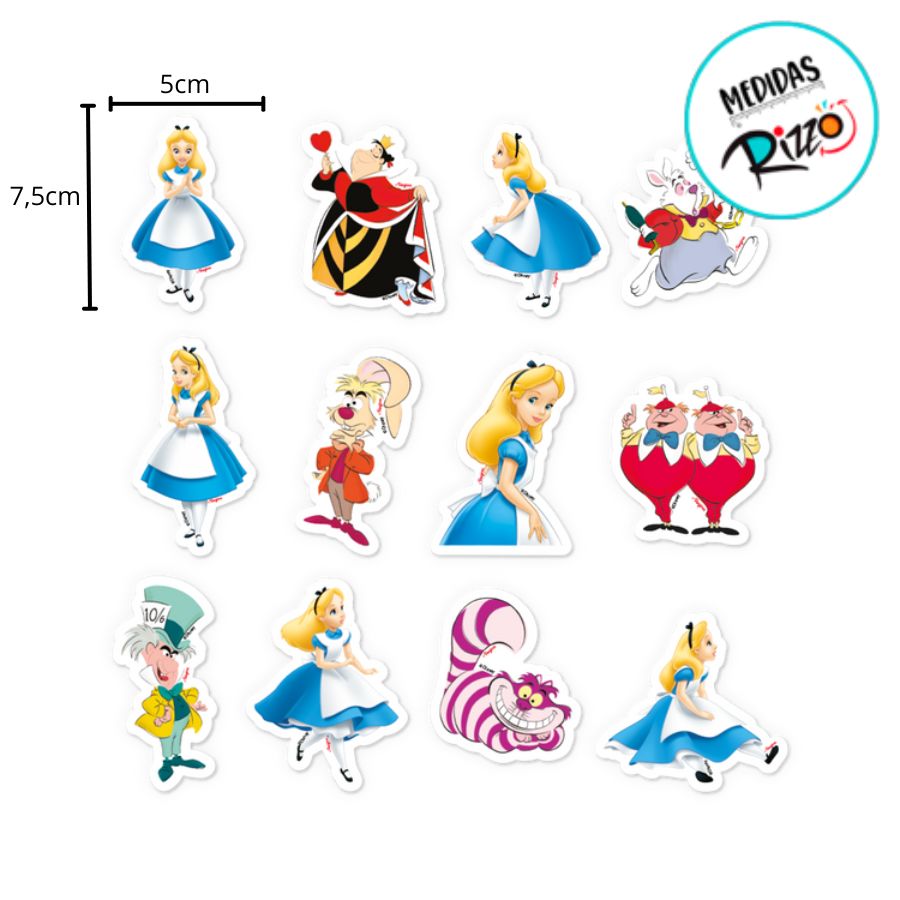 Mini Personagem - Alice no Pais das Maravilhas - 12 unidades - Regina ...