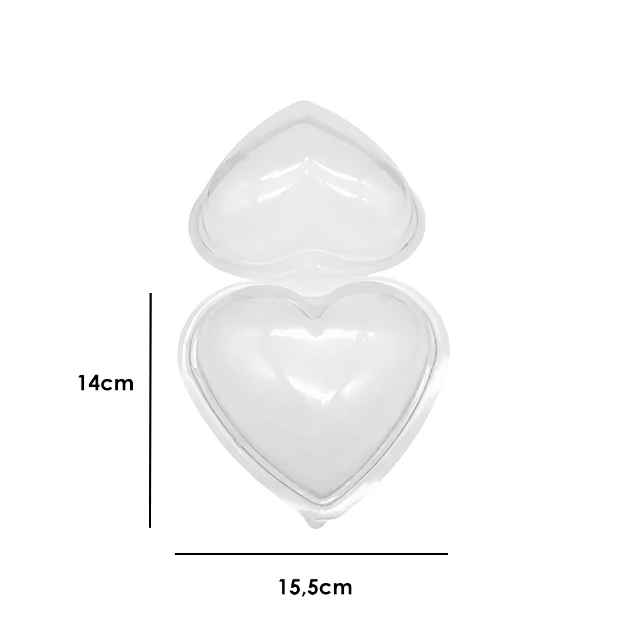 Blister Coração 500g - Cristal - 3 unidades - Rizzo - Rizzo Balões