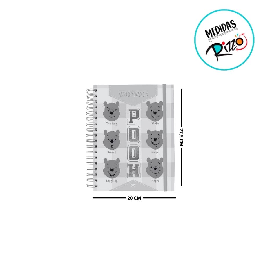 Caderno Smart Univ. Com Folhas Reposicionáveis - Ursinho Pooh - Ref ...
