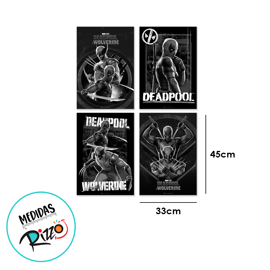 Cartaz Decorativo - Deadpool - 2 unidades - Regina - Rizzo - Rizzo Balões