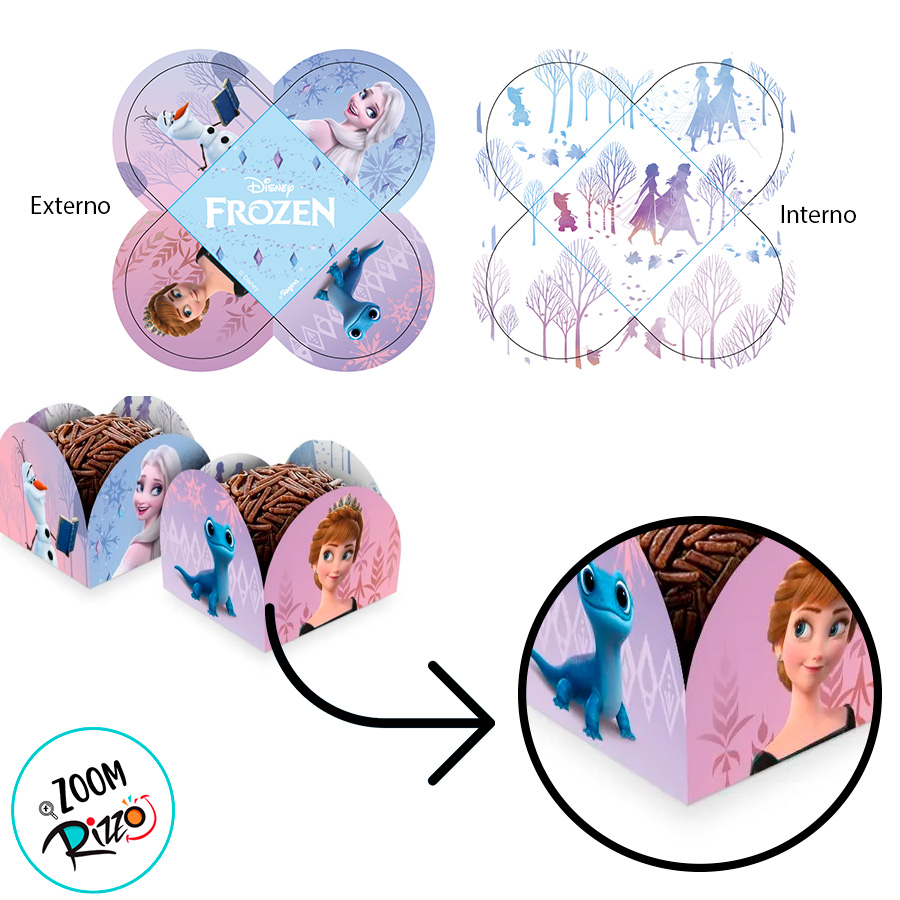 Porta Forminha - Frozen - 50 unidades - Regina - Rizzo - Rizzo Balões