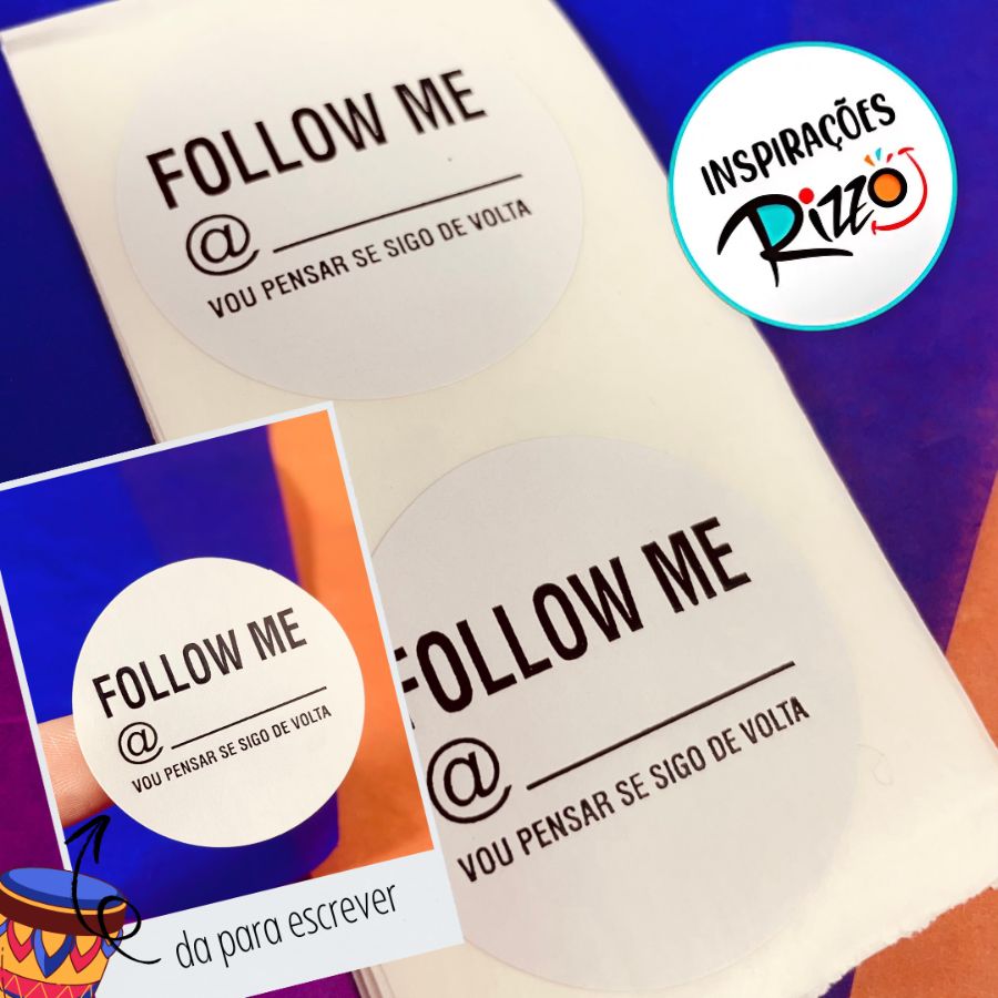 Adesivo De Carnaval "Follow Me" - Ref 2333 - Hot Samping - 4cm - 25 ...