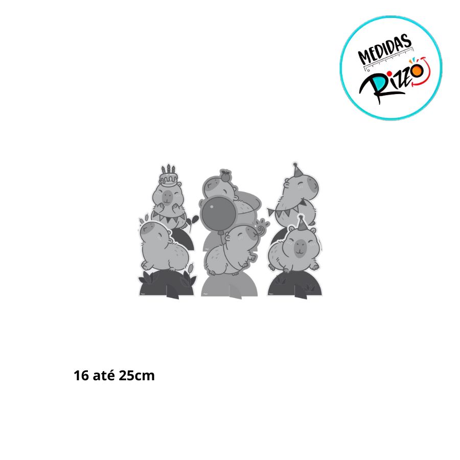 Kit Decoracao De Mesa - Cenário Capivara - 25cm - 1 unidade - Regina ...