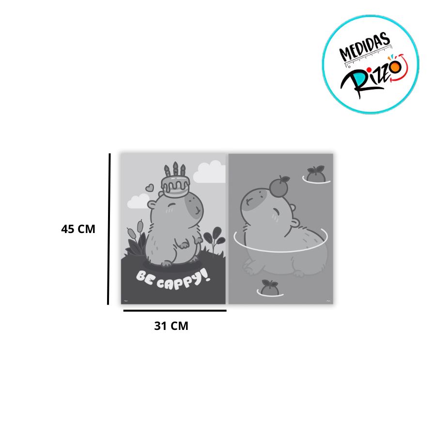 Cartaz Decorativo - Capivara - 31x45cm - 2 unidades - Regina - Rizzo ...