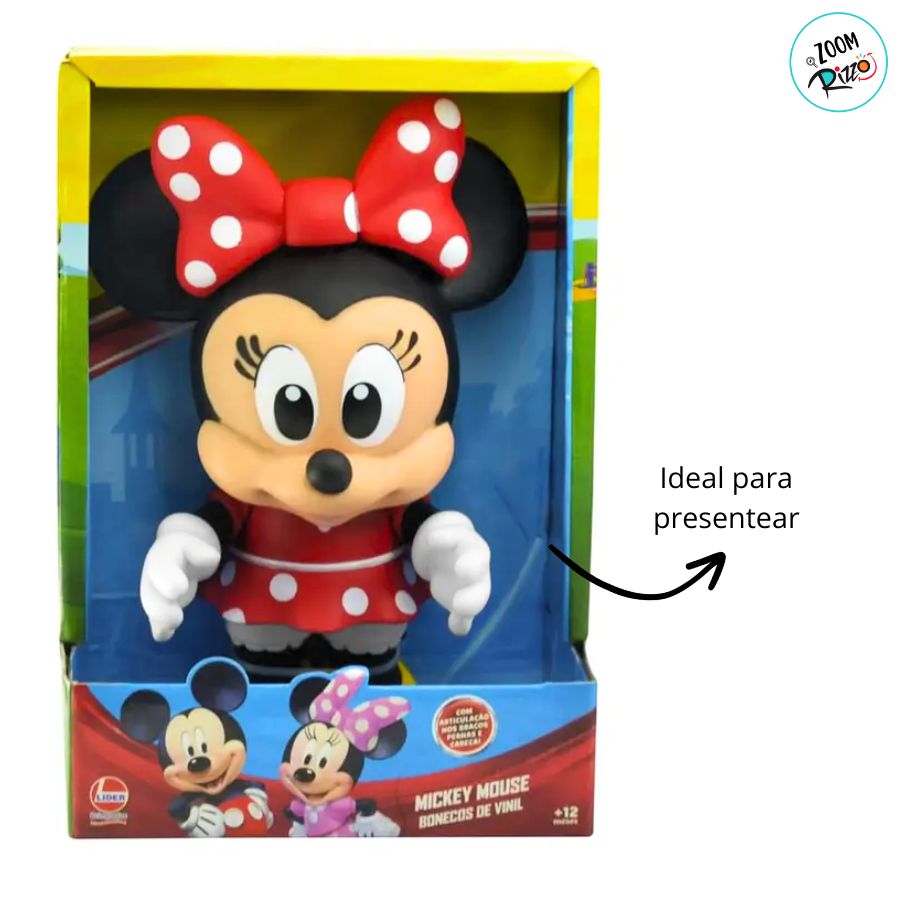 Boneca Minnie Mouse Articulada de Vinil - 26cm - 1 unidade - Disney ...