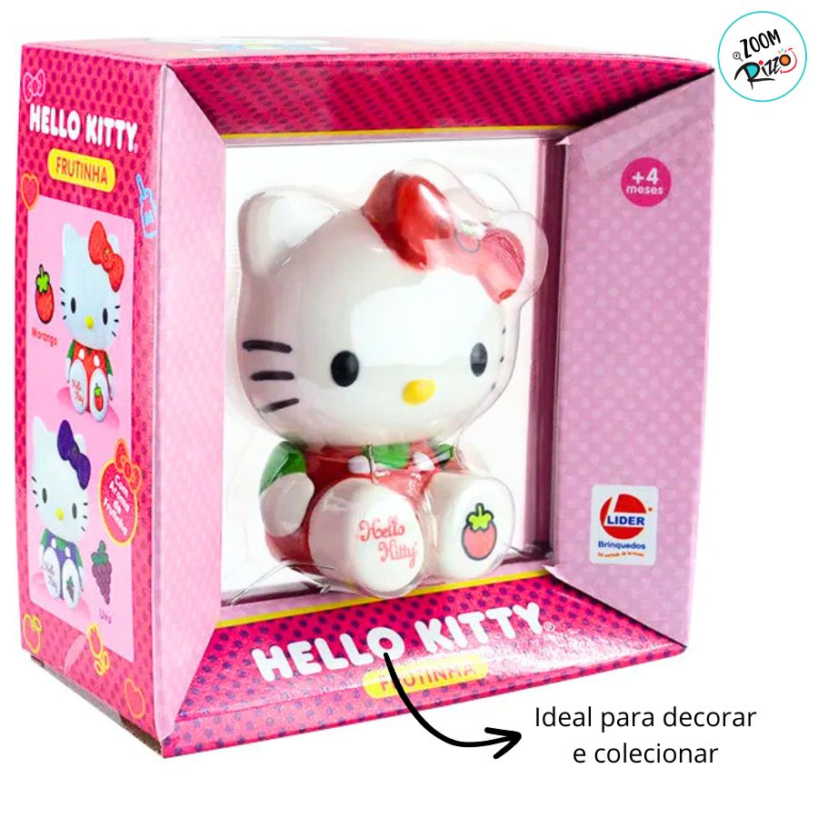 Boneca Frutinhas Hello Kitty de Vinil - Morango - 11cm - 1 unidade ...