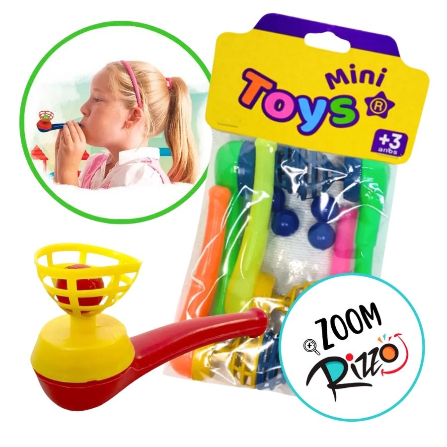 Brinquedo Cachimbo Infantil Colorido com Bolinha - 10cm - 5 unidades ...