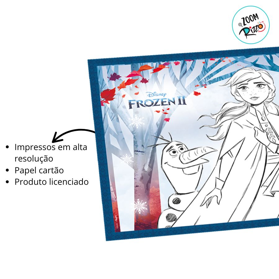 Lembrancinha para Colorir de Mesa - Frozen - 8 unidades - Disney ...