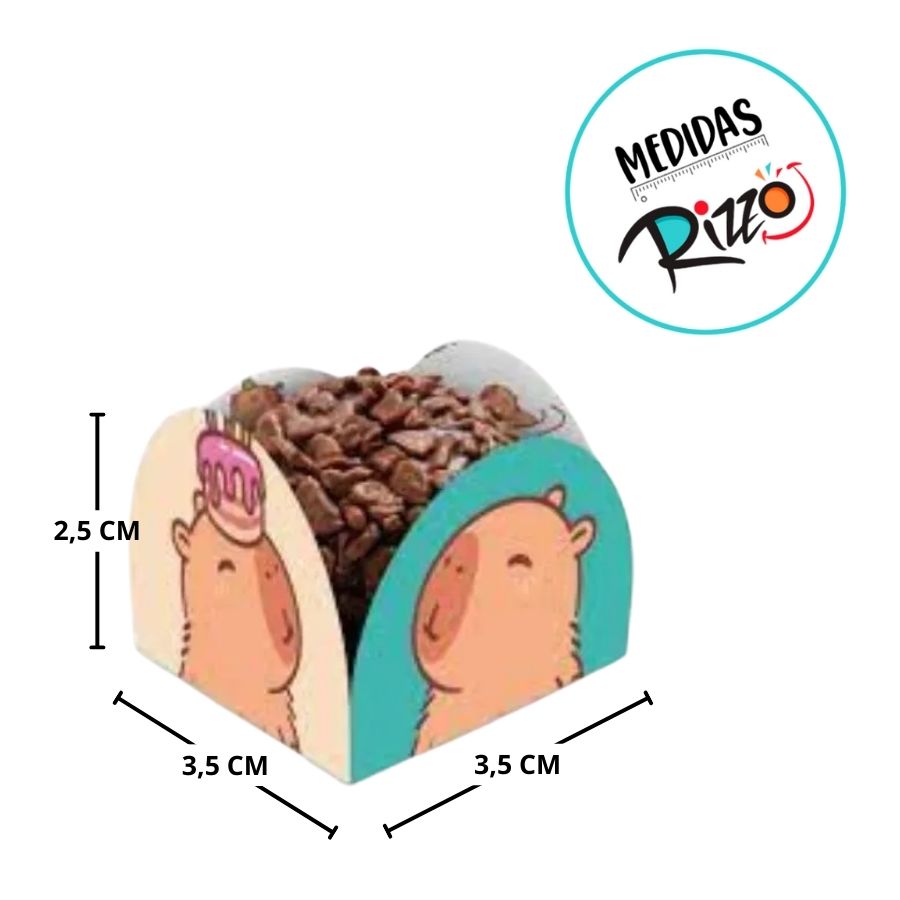 Porta Forminha - Capivara - 3,5x3,5cm - 50 unidades - Regina - Rizzo ...