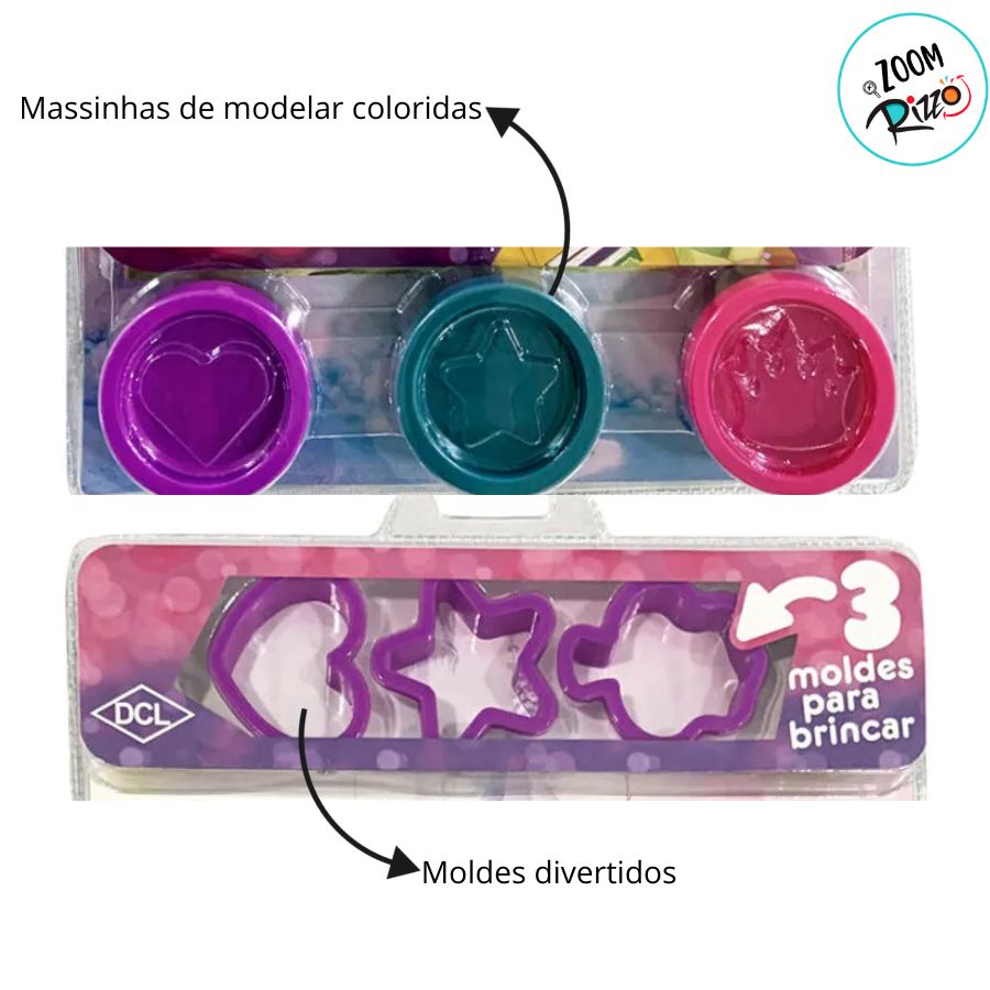 Kit Hora de Modelar Com Massinha - Princesas - 7 Itens - 1 unidade ...