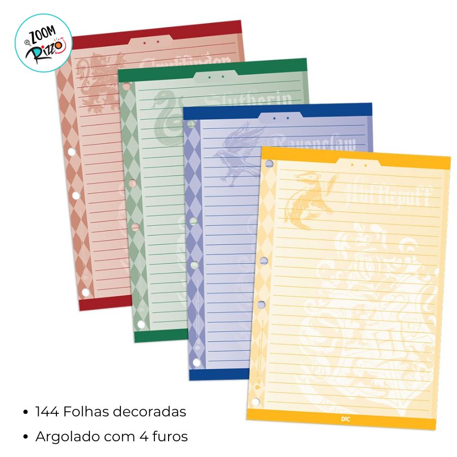Caderno Argolado - Hogwarts - Harry Potter - 18x25cm - 144 Folhas - 1 ...