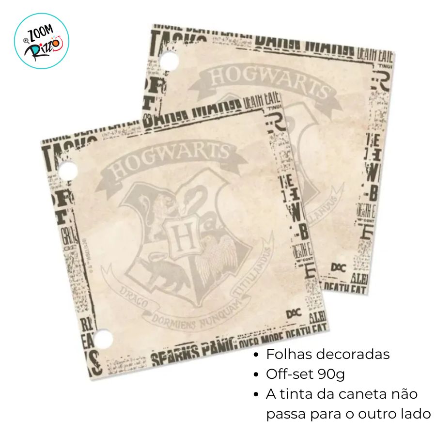 Mini Fichário - Hogwarts - Harry Potter - 13x14cm - 1 unidade - Rizzo ...
