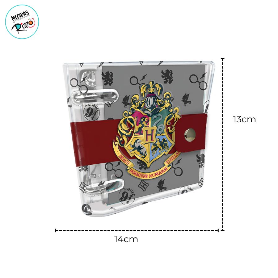 Mini Fichário - Hogwarts - Harry Potter - 13x14cm - 1 unidade - Rizzo ...