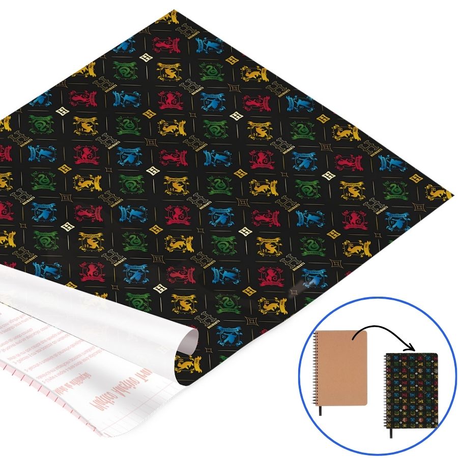 Plástico Adesivo - Harry Potter Black - 45x1000cm - 1 unidade - Rizzo ...