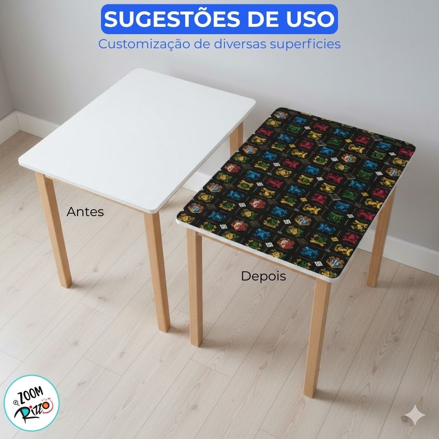 Plástico Adesivo - Harry Potter Black - 45x1000cm - 1 unidade - Rizzo ...