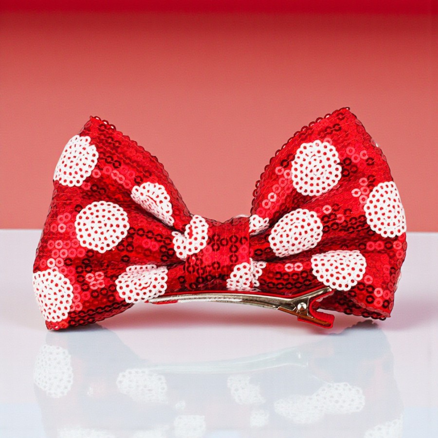 Presilha para Cabelo - Laço Minnie Mouse - Lantejoulas - Disney ...