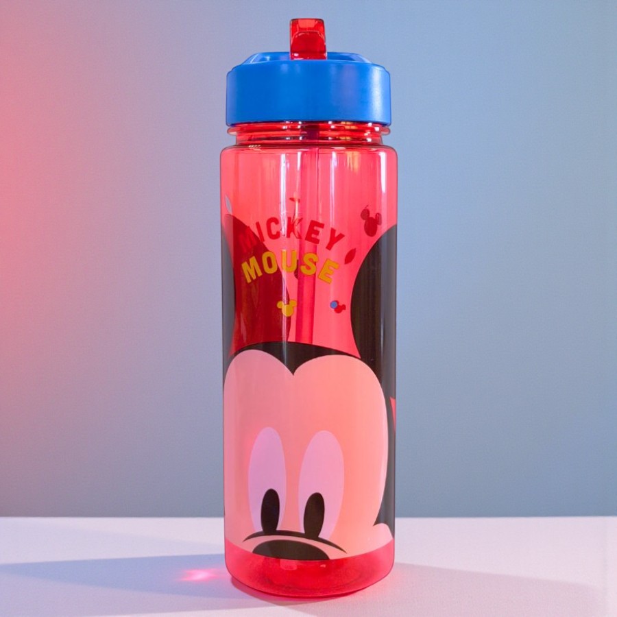 Garrafa de Plástico com Canudo - Mickey Mouse - 650ml - Disney Original ...