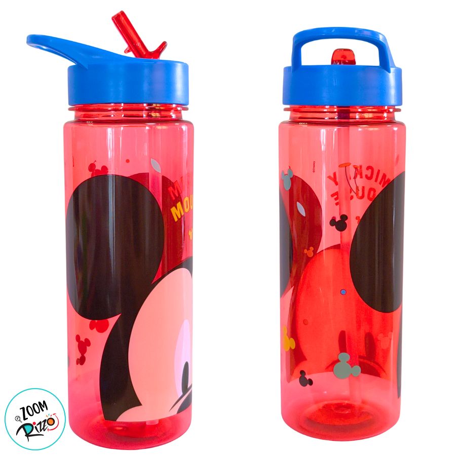 Garrafa de Plástico com Canudo - Mickey Mouse - 650ml - Disney Original ...