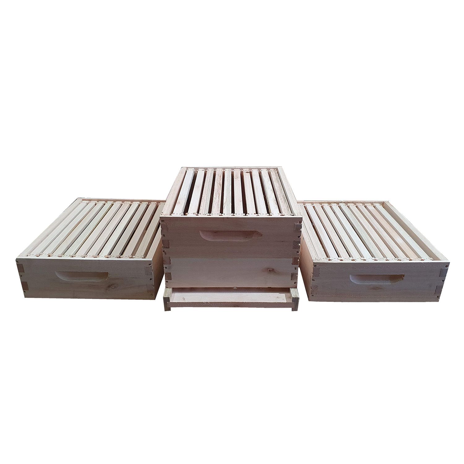 Colmeia Padrão Langstroth Com 01 Ninho e 02 Melgueiras Cobertura de ...