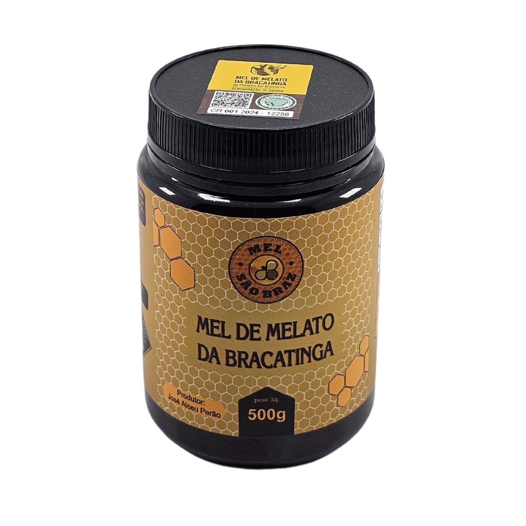 Mel Puro de Bracatinga São Braz - 500 Gramas - Mezzalira Mix - Para quem tem Fibra e Bom Gosto ...