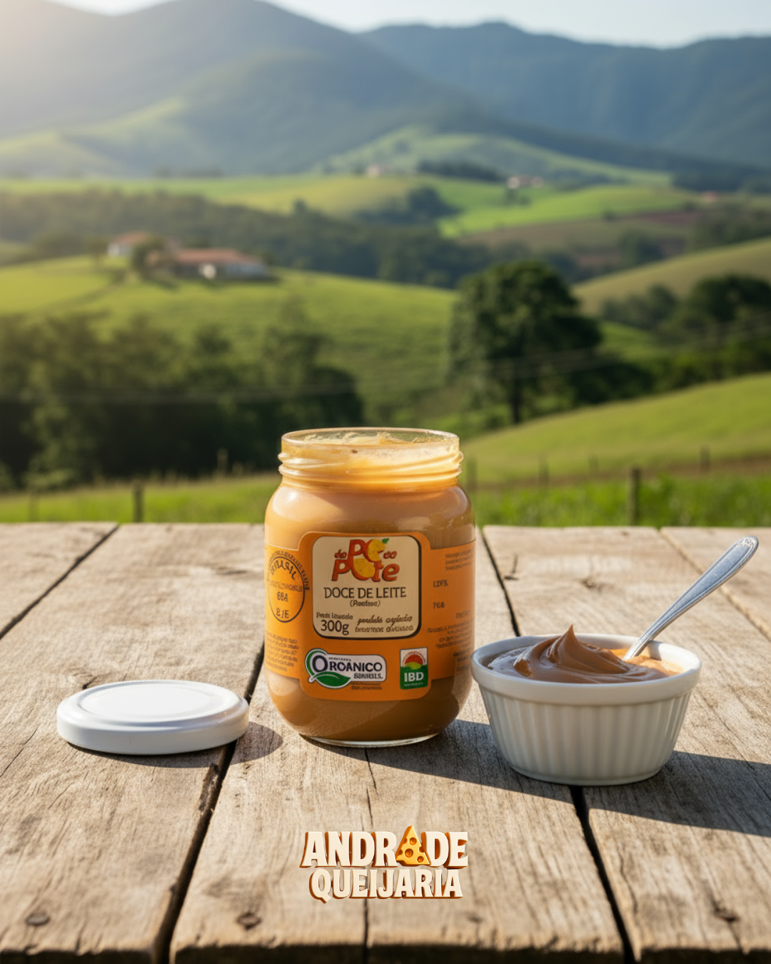 Doce de Leite Puro Orgânico - Do pé ao Pote - 300g - Andrade Queijaria