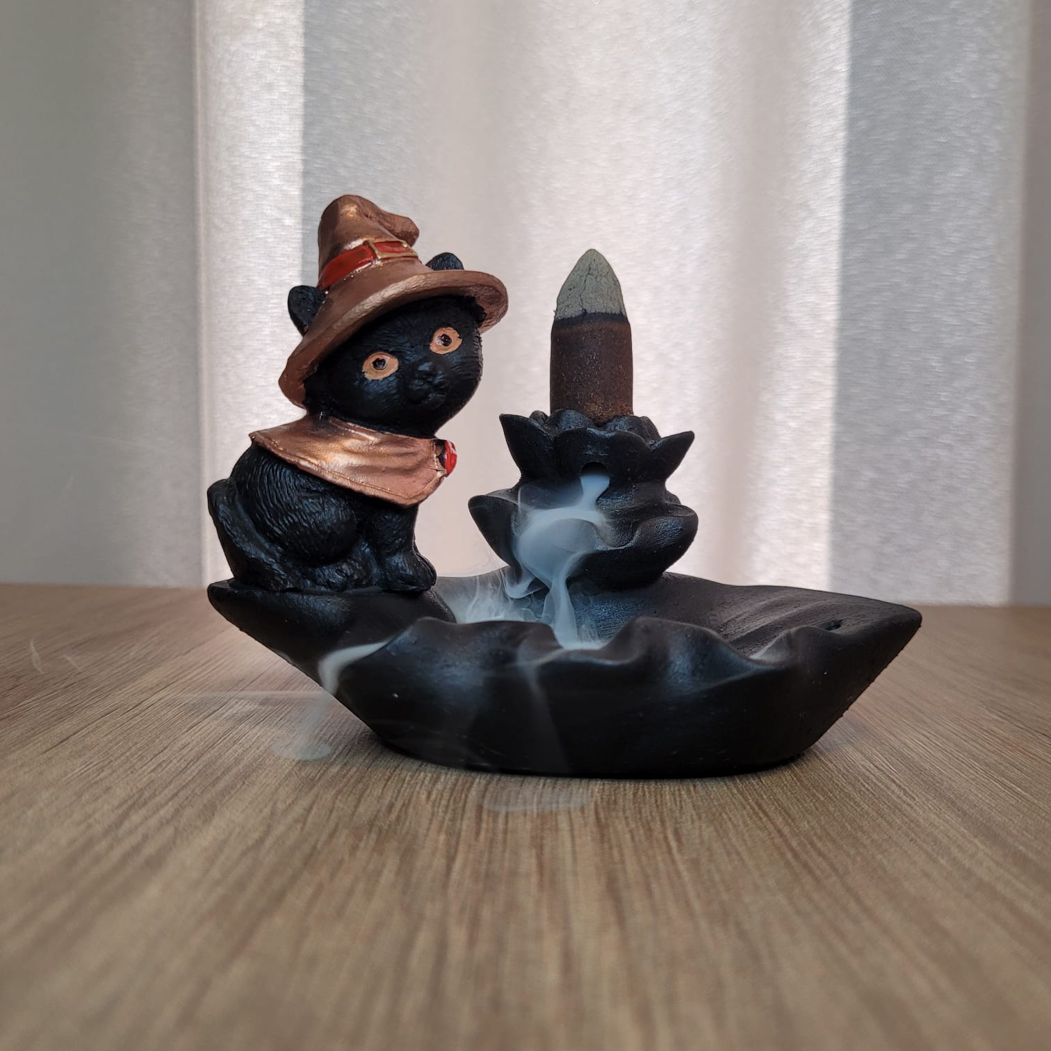 Incensário Cascata Gato Bronze - Eu Esotérico - Loja Esotérica das Boas ...