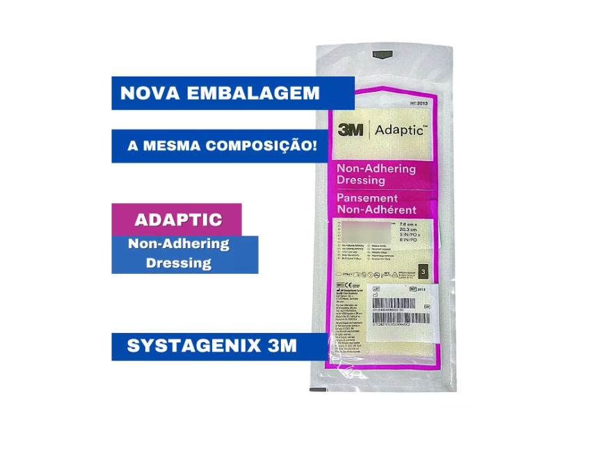 Curativo Adaptic 7,6x20,3 cm Malha Não Aderente - Systagenix 3M ...