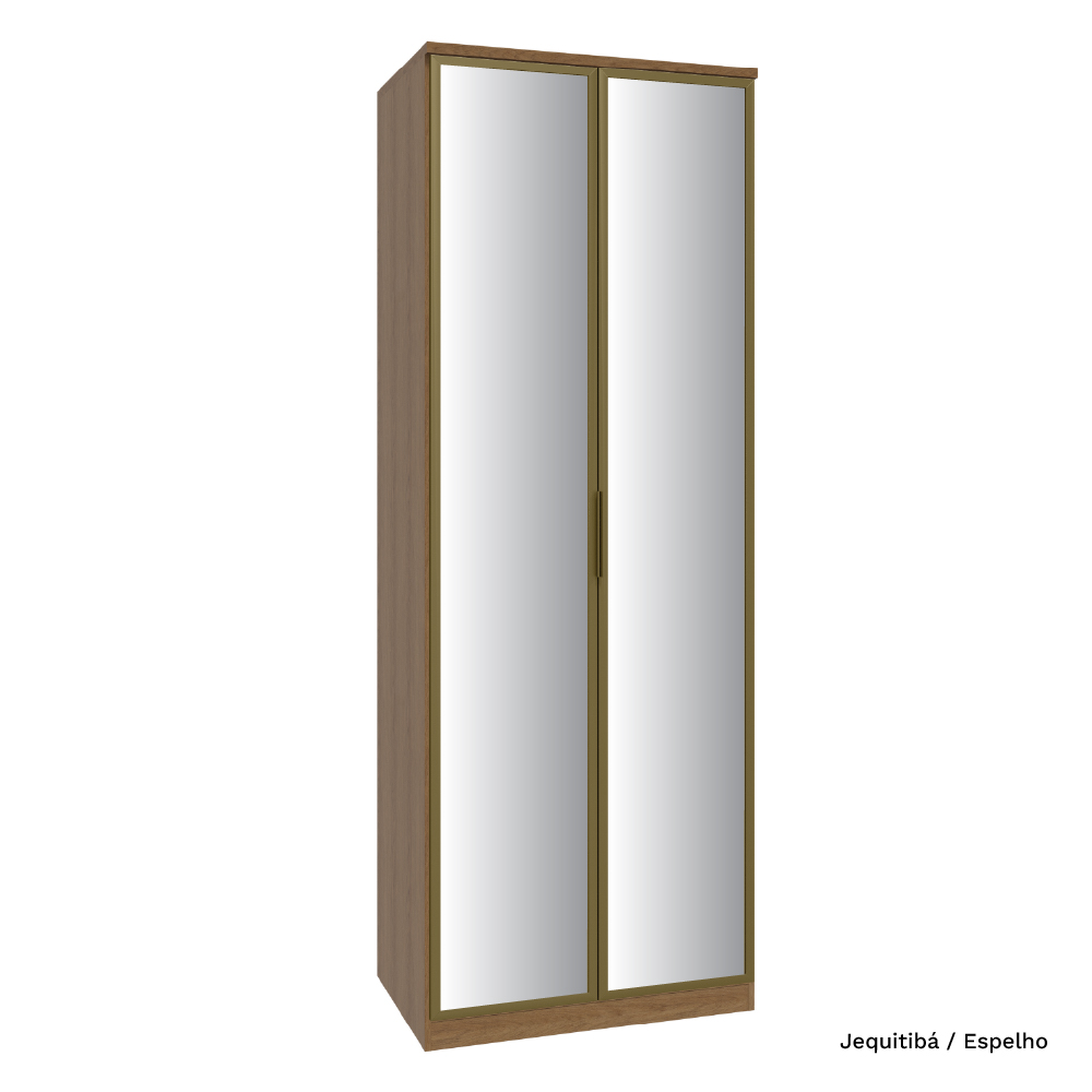 Guarda Roupa Modulado 2 Portas Reflecta/Espelho 84cm Rimo Setiba - Loja ...