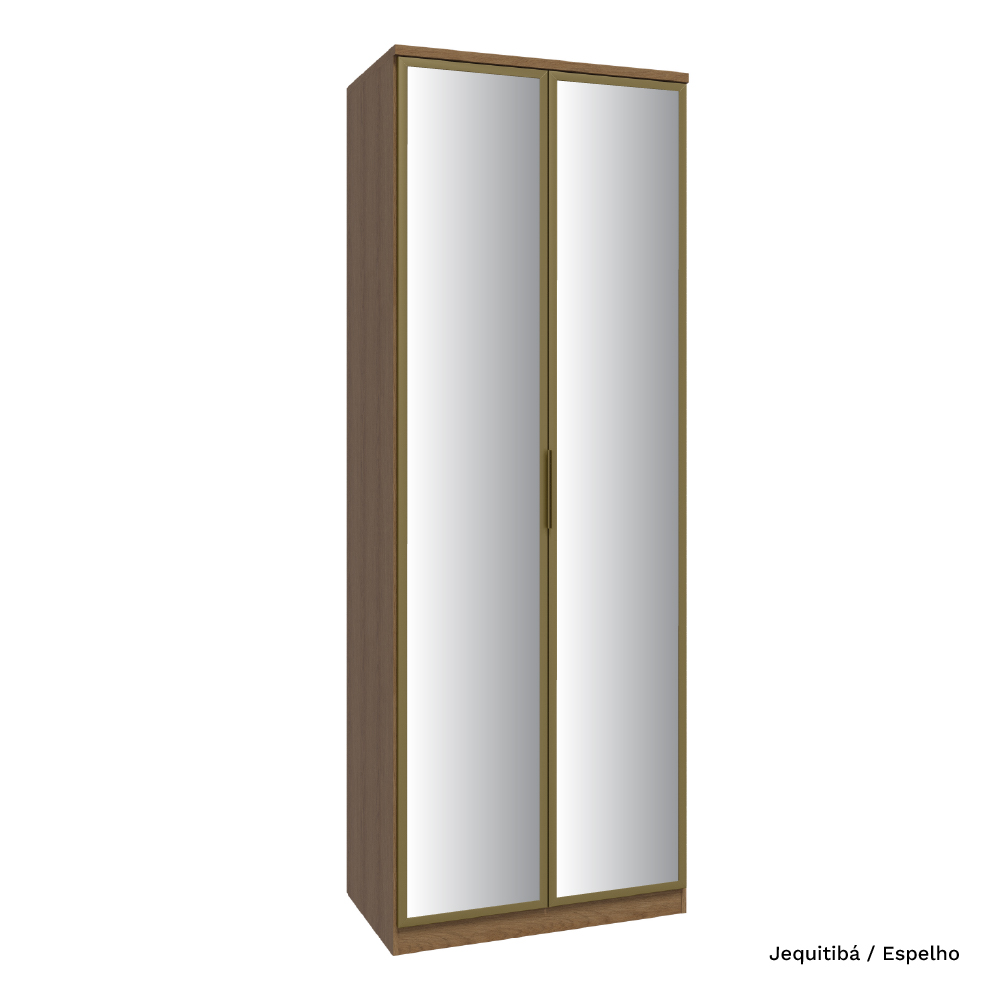Guarda Roupa Modulado 2 Portas Reflecta/Espelho Com 3 Gavetas 84cm Rimo ...