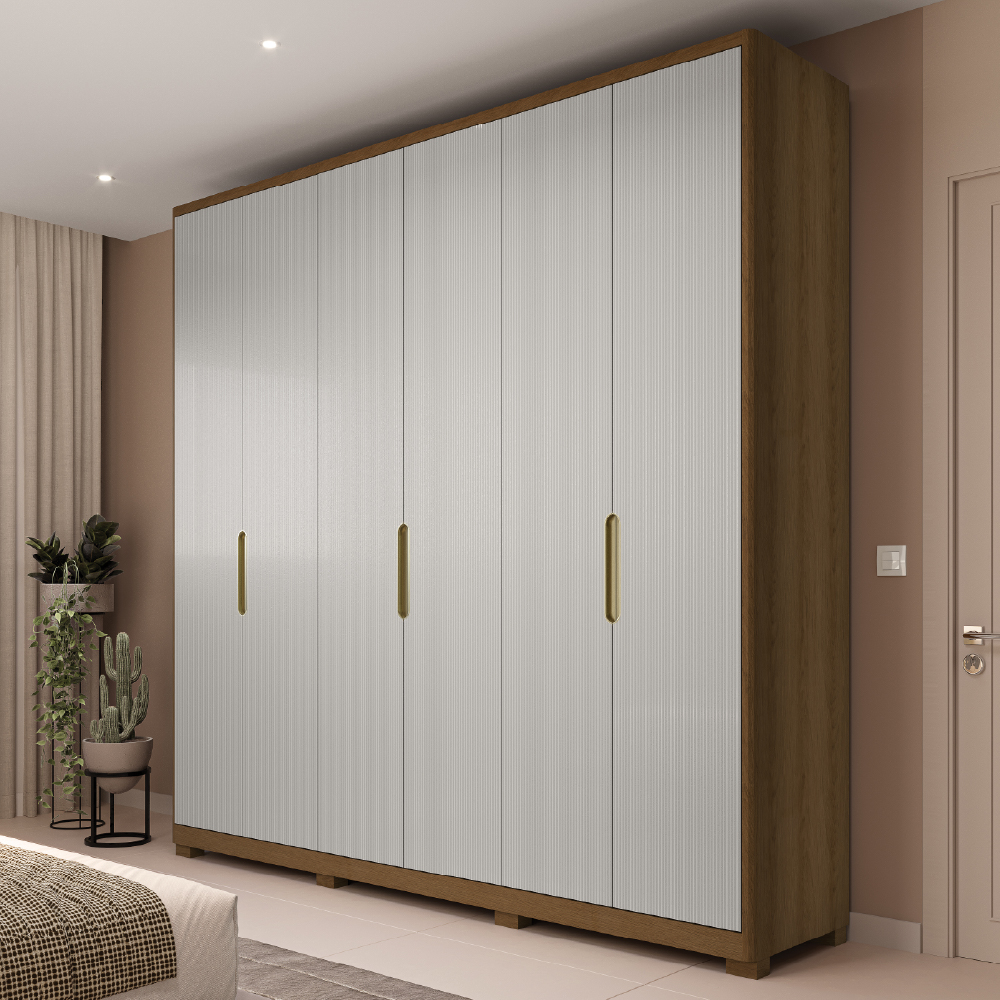 Guarda Roupa Casal 6 Portas 2,48m Rimo Terrassa - Loja Rimo - Móveis de ...