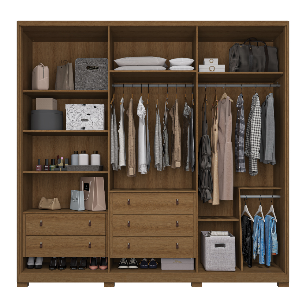 Guarda Roupa Casal 6 Portas 2,48m Rimo Terrassa - Loja Rimo - Móveis de ...