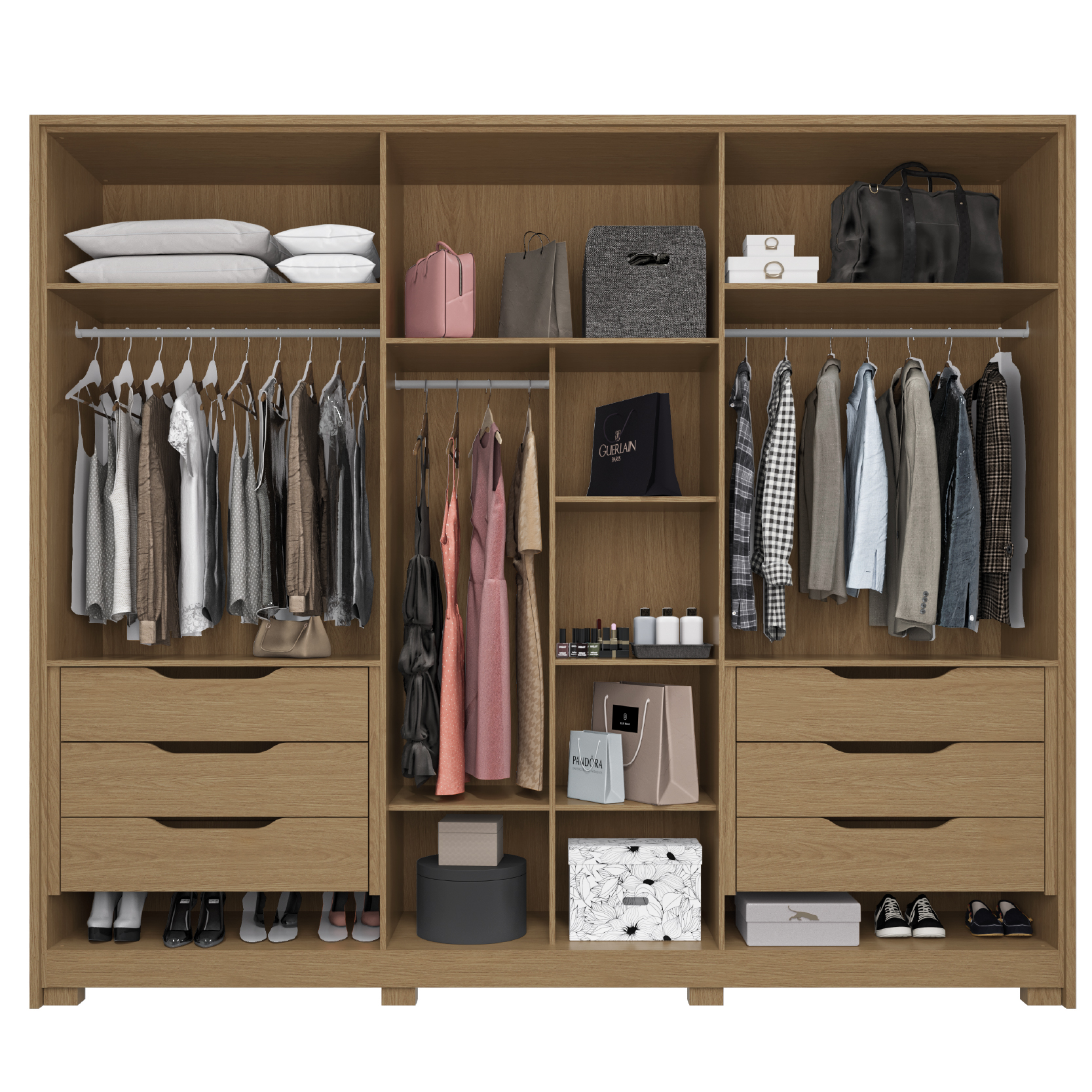 Guarda Roupa Casal 6 Portas 2,76m Rimo New Guarapari - Loja Rimo ...