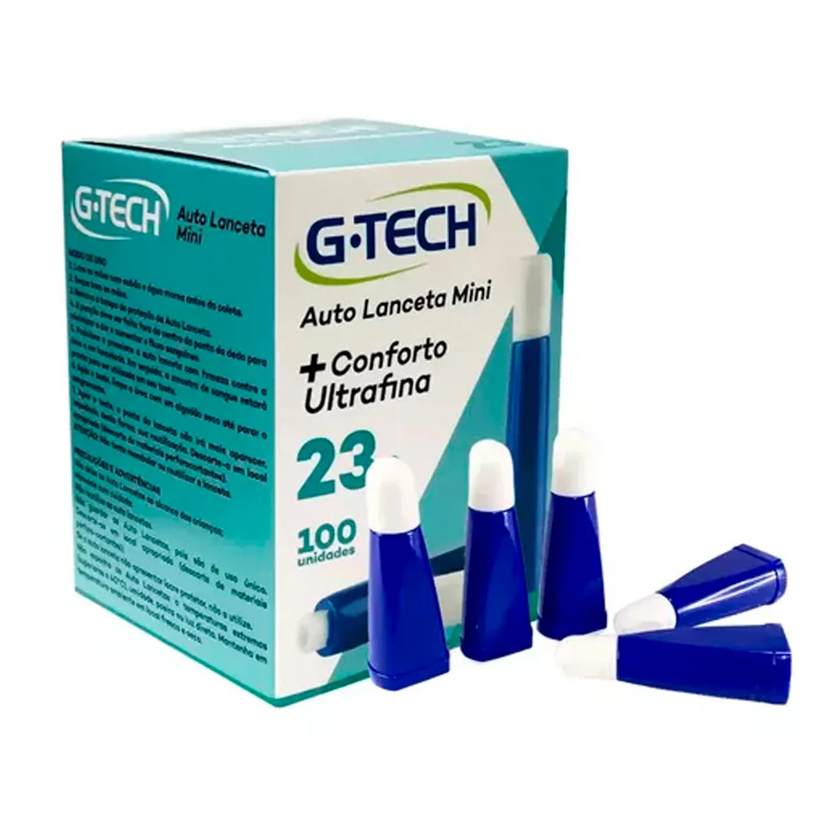 Auto Lanceta G-Tech Mini 23G caixa com 100 unidades - VIX Hospitalar